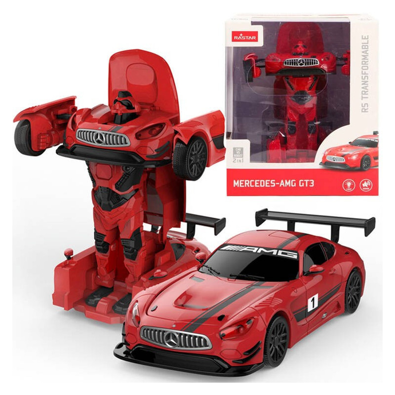Mercedes GT3 AMG transformeris-automobilis (raudonas)