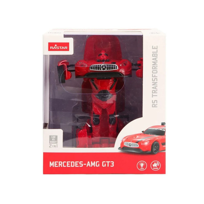 Mercedes GT3 AMG transformeris-automobilis (raudonas)